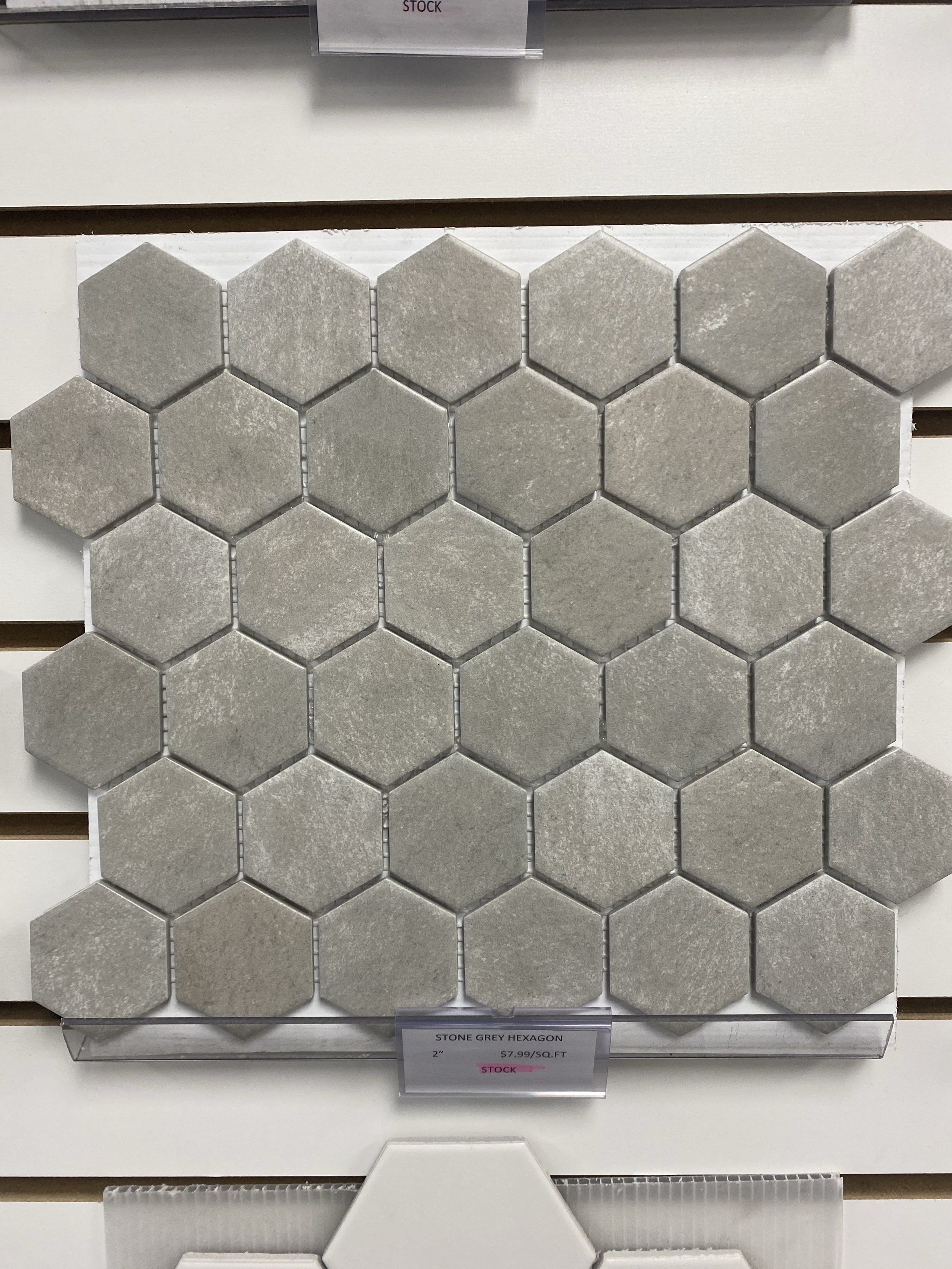 Stone Grey Hexagon 2” – Greco Tile